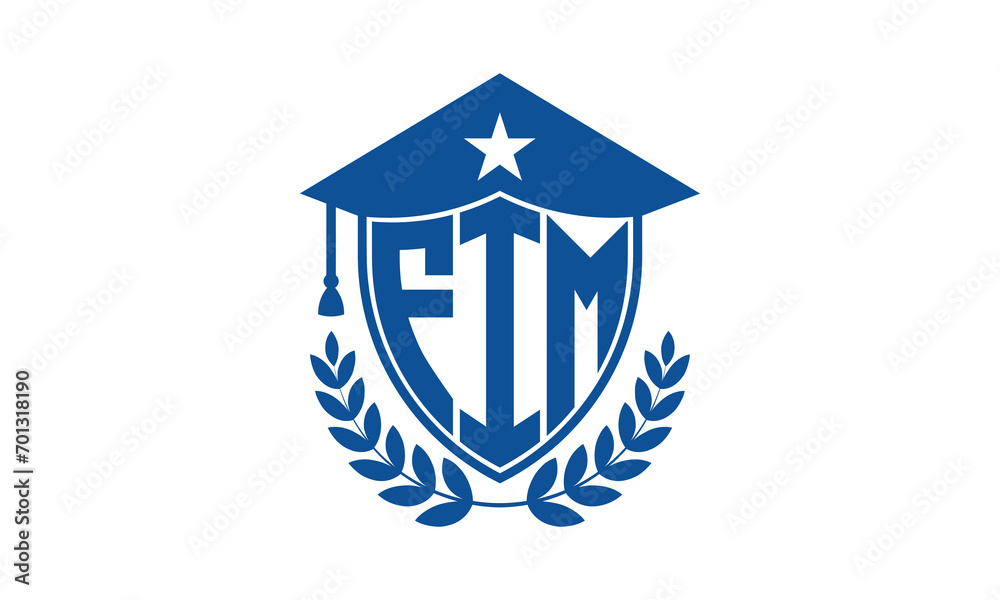 FIM three letter iconic academic logo design vector template. monogram ...