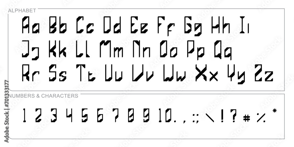 alphabet letter font set. typographic font with trendy thin, bold ...