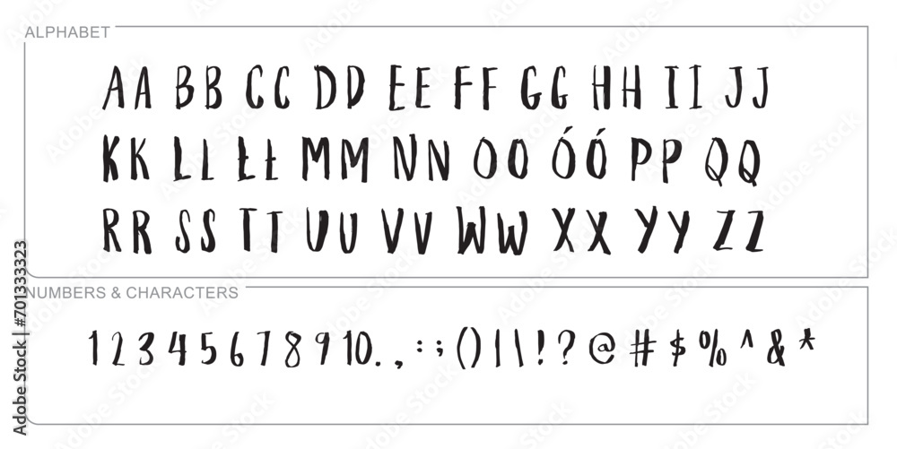 alphabet letter font set. typographic font with trendy thin, bold ...