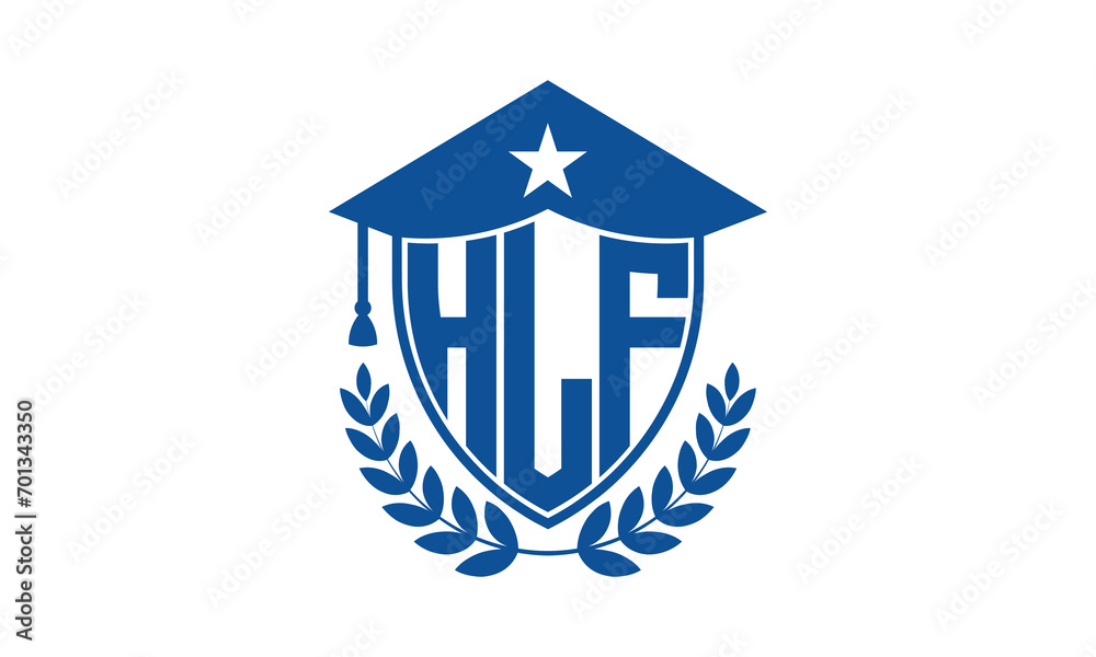 Vecteur Stock HLF three letter iconic academic logo design vector ...