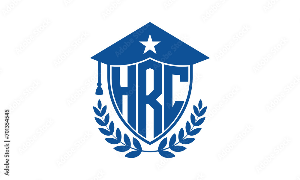 Vetor de HRC three letter iconic academic logo design vector template ...