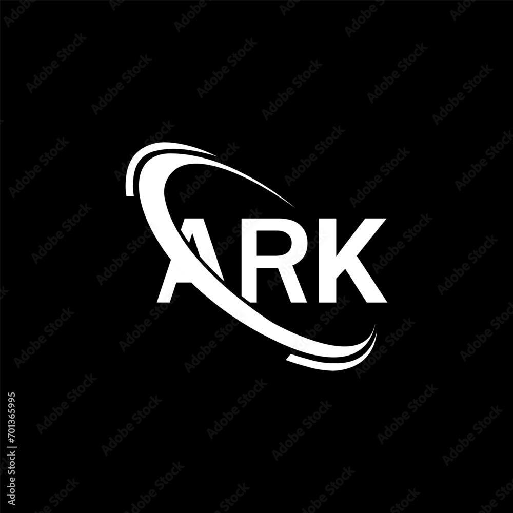ARK letter Logo . ARK letter logo design. Initials ARK logo linked with ...