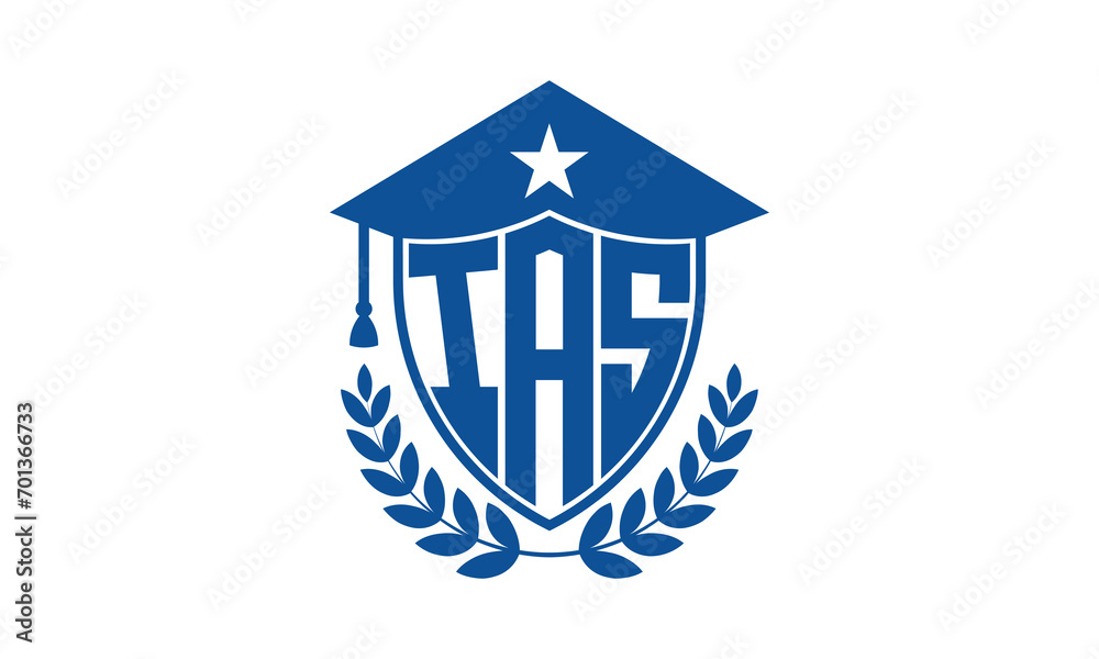 Vetor de IAS three letter iconic academic logo design vector template ...
