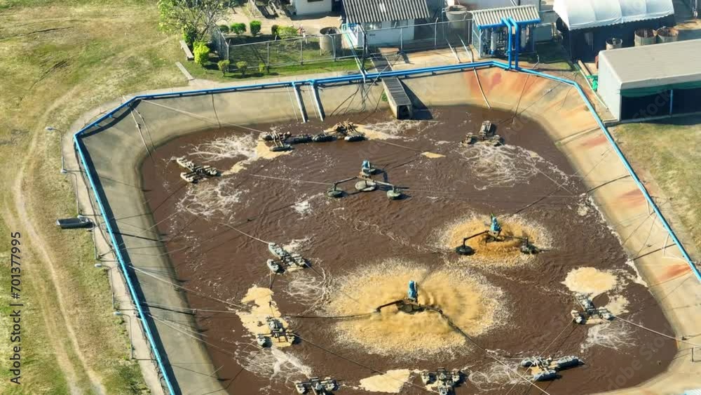 An industrial wastewater treatment pond is a vital facility for ...