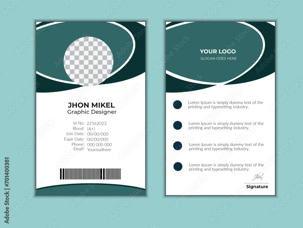 business, card, company, corporate, employee, id, identification ...