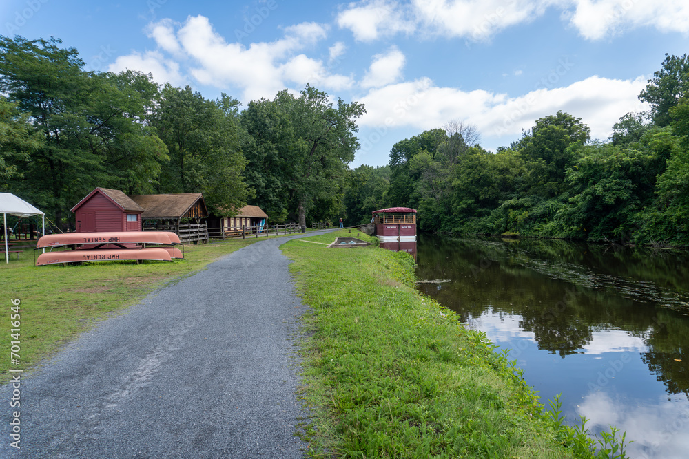 Hugh Moore Park and the Lehigh Canal in Easton, Pennsylvania. Josiah ...