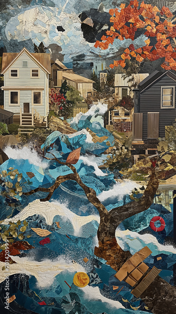 In the face of natural disasters, the image captures a community coming ...