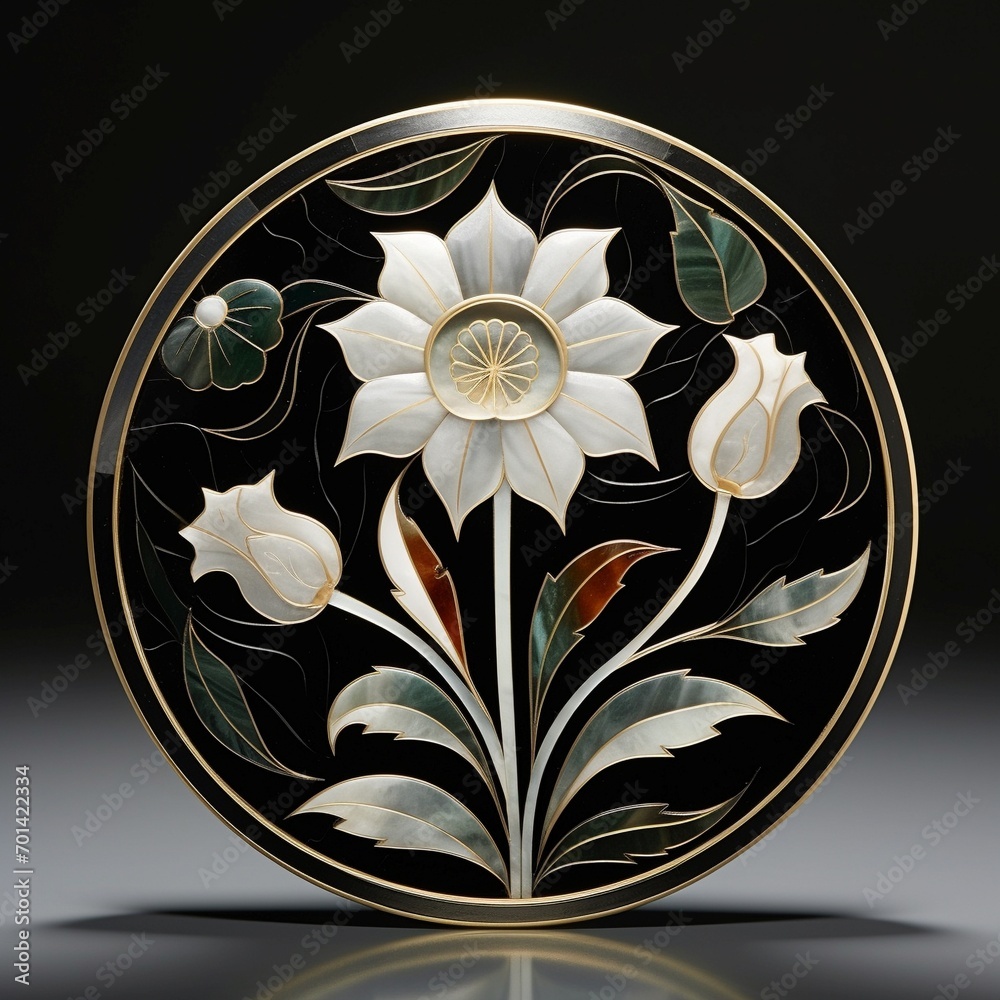 Each Pietra dura flower's reflection on marble captures the harmony ...