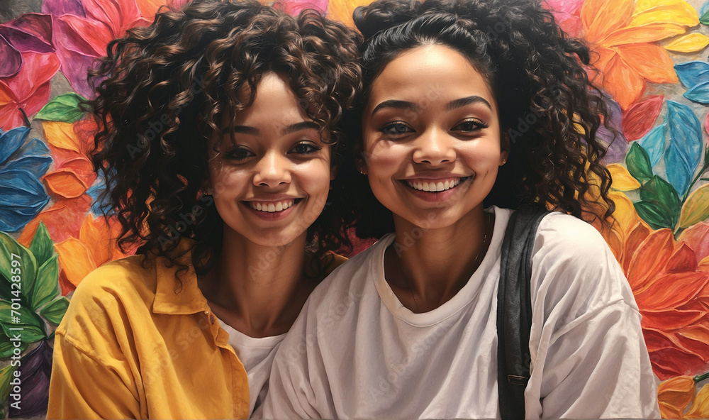 Hyper-realistic digital collage, Explore the dynamics of friendship ...