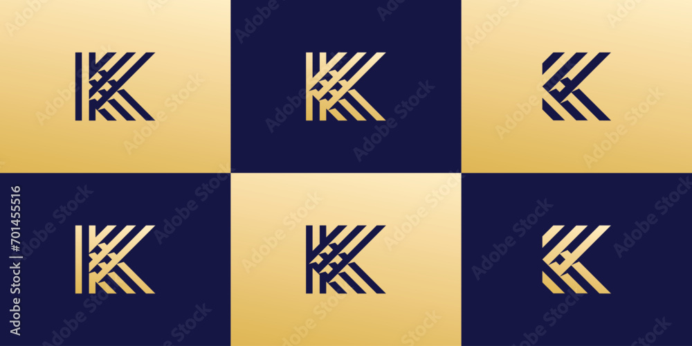 Collection of luxury letter K logo designs Stock Vector | Adobe Stock