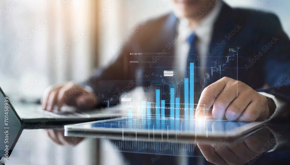 Financial technology and business analytics concept analysis of a ...