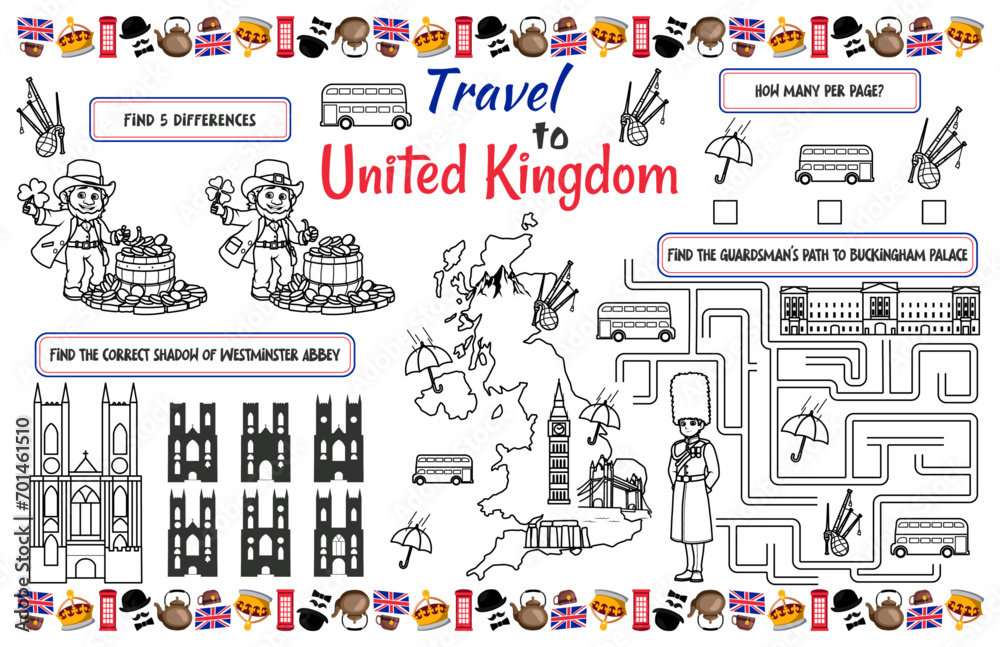 A fun holiday placemat for kids. Print out the “Travel to United ...