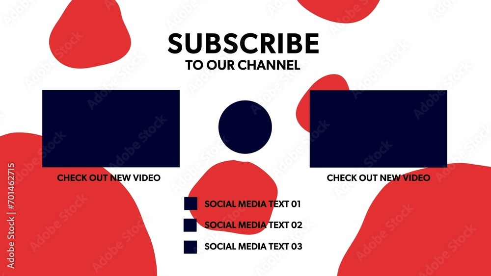 Modern Video End Card and Outro Screen Stock Template | Adobe Stock