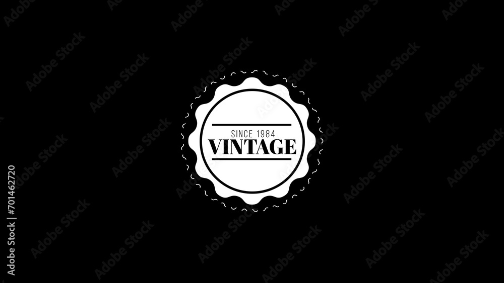 Vintage Stamp Emblem Badge Animated Retro Title Intro Stock Template ...