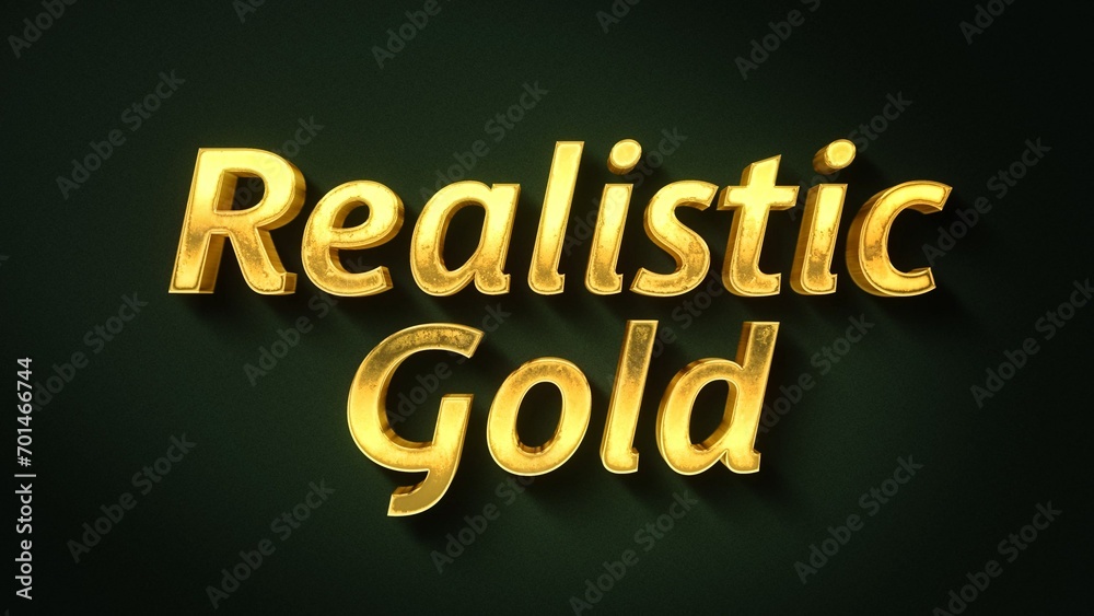 Realistic Shiny Golden Reflective Text Title Intro Stock Template ...