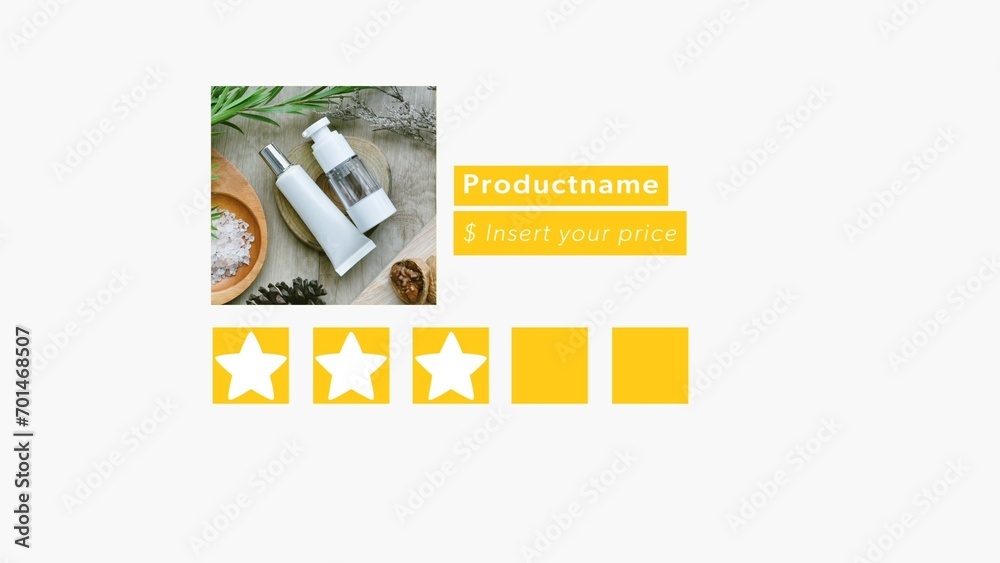 Rating Star Review Score Animated Infographics Stock Template | Adobe Stock