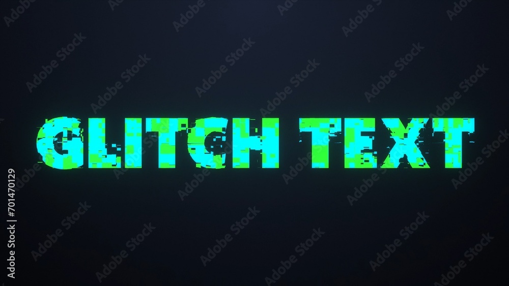 Epic Text Glitch Distortion Title Intro Stock Template | Adobe Stock