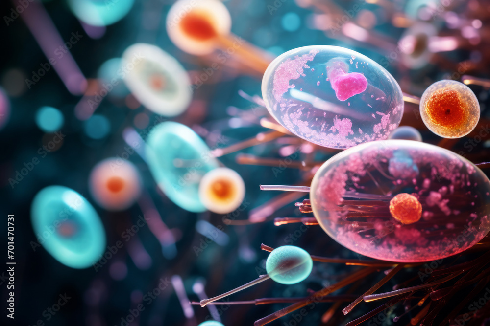 Bacteria of different shapes, rod shaped bacteria and cocci, human ...