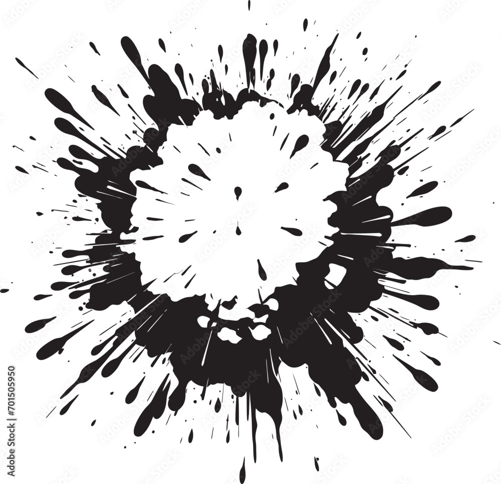 Ka Pow Blast Black Explosive Design Blast o matic Vector Black ...