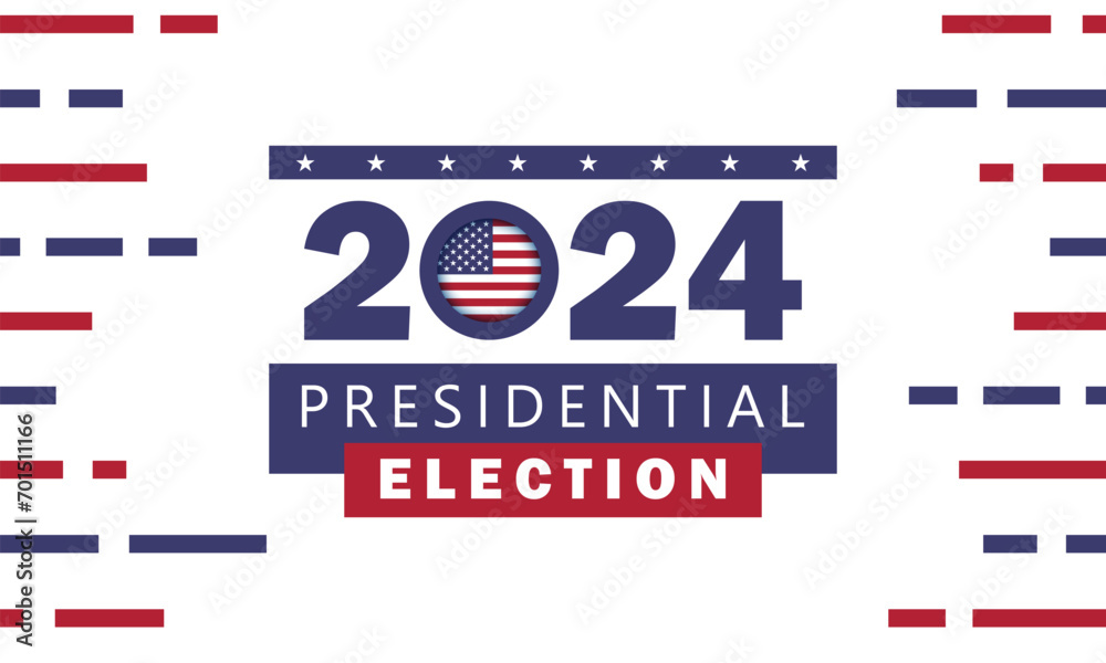 Vote. Every voice matters. Vector banner template for US presidential ...