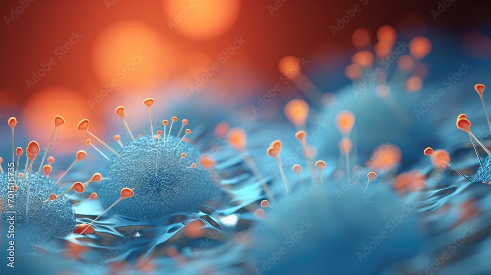Cells of cancer, viruses, bacteria Stock Photo | Adobe Stock