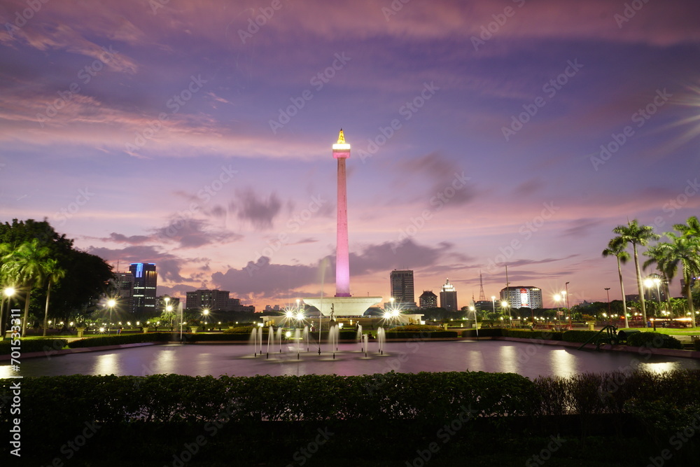 National Monument Monas. Merdeka Square, Jakarta, Indonesia Stock Photo ...