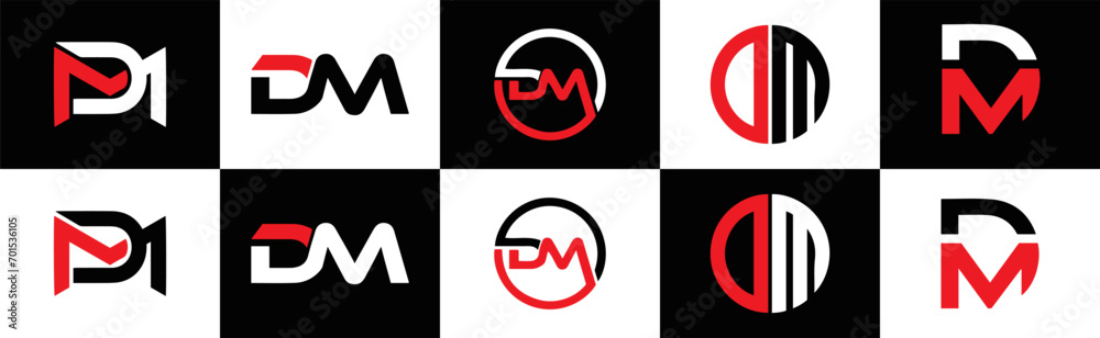 DM logo. D M design. White DM letter. DM, D M letter logo design. D M ...