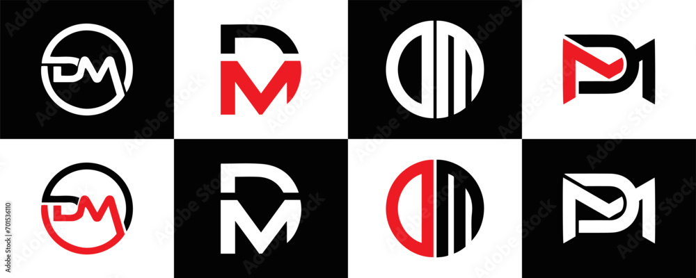 DM logo. D M design. White DM letter. DM, D M letter logo design. D M ...