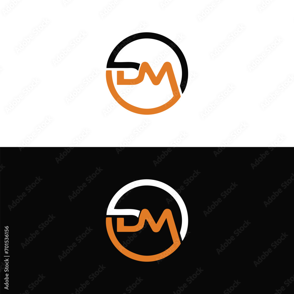 DM logo. D M design. White DM letter. DM, D M letter logo design ...