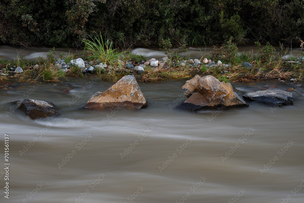 Long exposure photography of the Lurin River in Lima, Peru Stock Photo ...