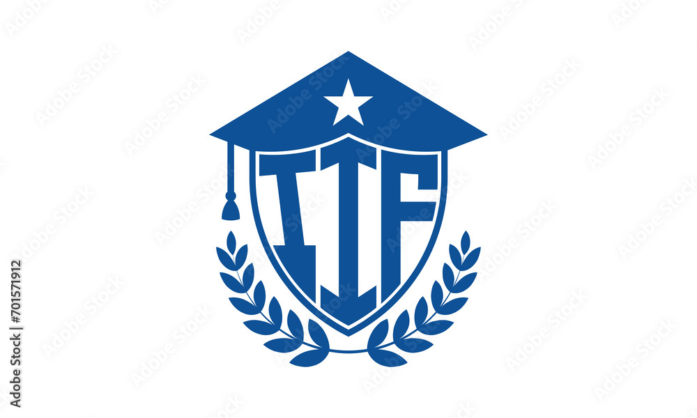 IIF three letter iconic academic logo design vector template. monogram ...