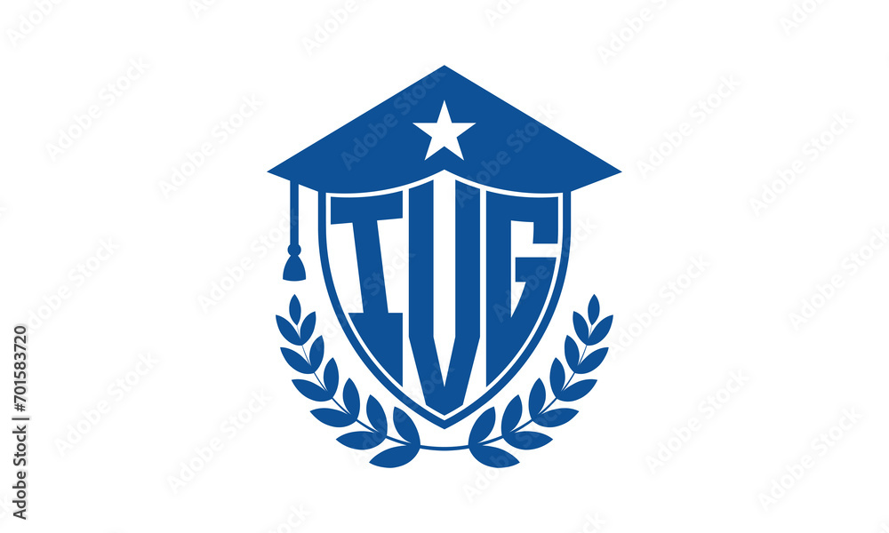 Vetor de IVG three letter iconic academic logo design vector template ...
