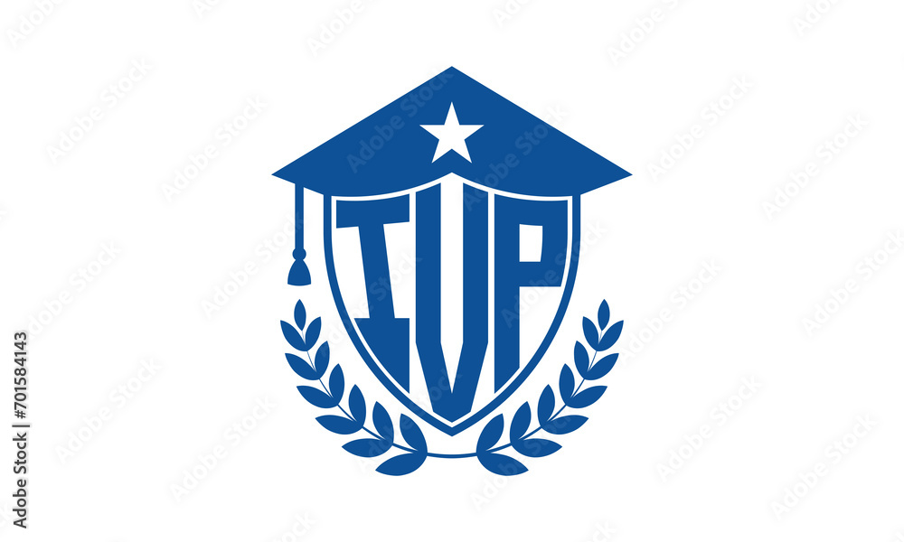 IVP three letter iconic academic logo design vector template. monogram ...
