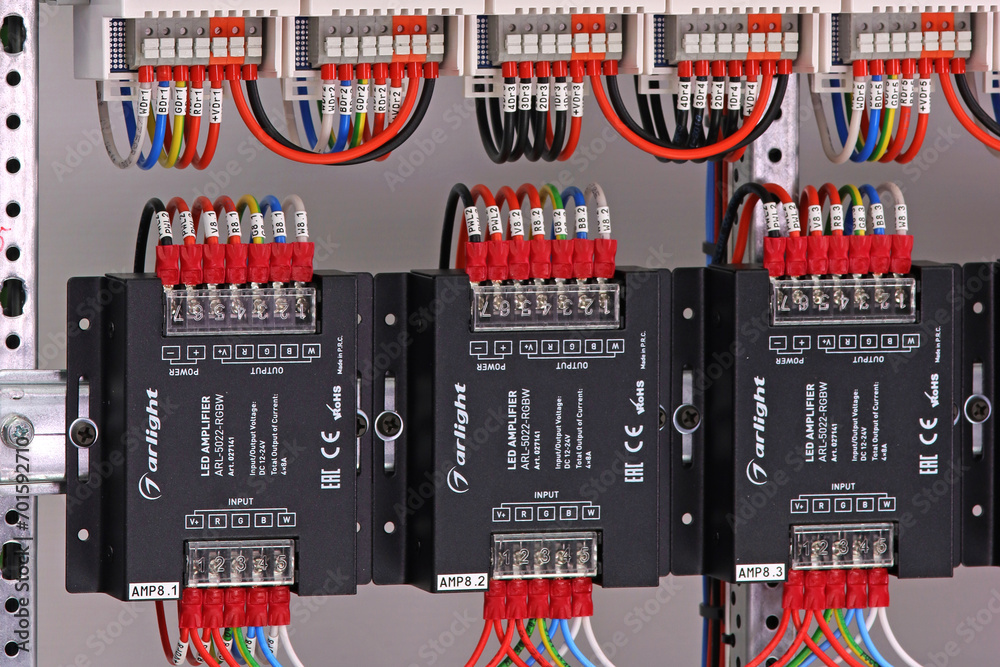 The module for controlling the operation of LED lighting is installed ...