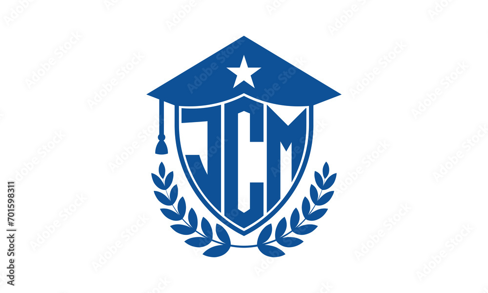 JCM three letter iconic academic logo design vector template. monogram ...
