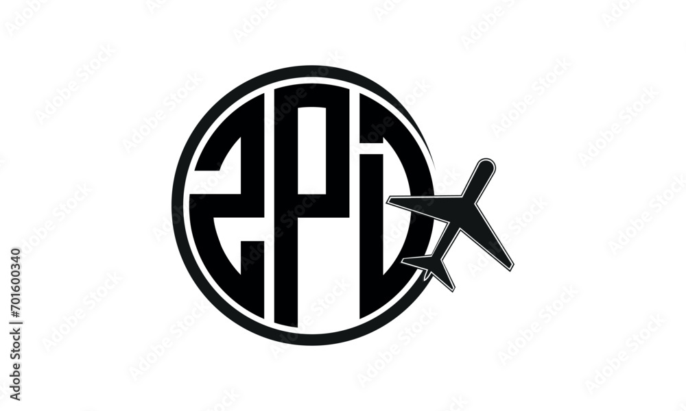 ZPD three initial letter circle tour & travel agency logo design vector ...