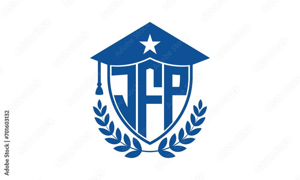 Vetor de JFP three letter iconic academic logo design vector template ...