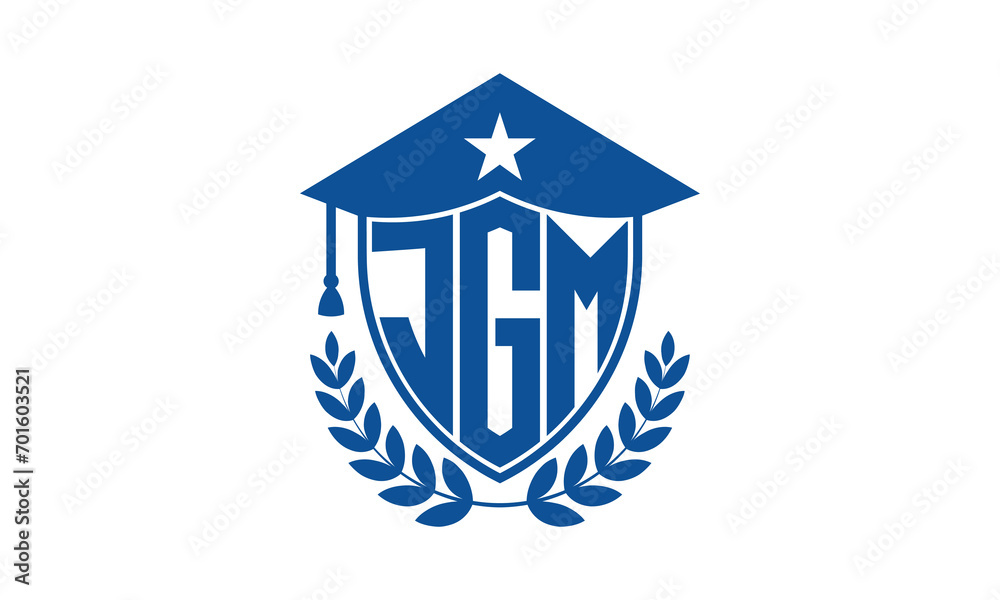 JGM three letter iconic academic logo design vector template. monogram ...