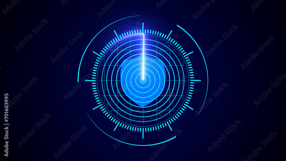 Internet technology cyber security concept of protect and scan computer ...