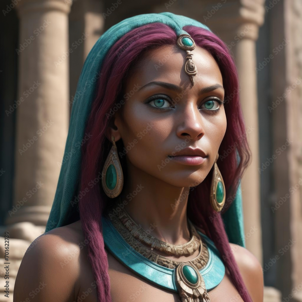 Radiant Sphinx - A captivating sphinx with thick hair, light blue eyes ...