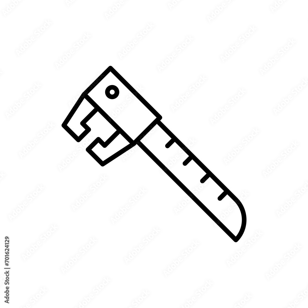 Measure tape outline icons, minimalist vector illustration ,simple ...