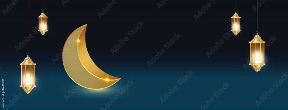 Ramadan Kareem wishing, or greeting banner Ramzan Islamic background ...