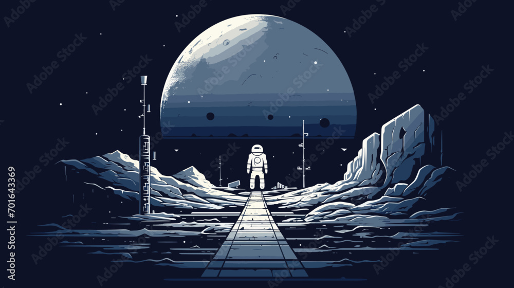 astronauts constructing habitats, conducting experiments, and ...