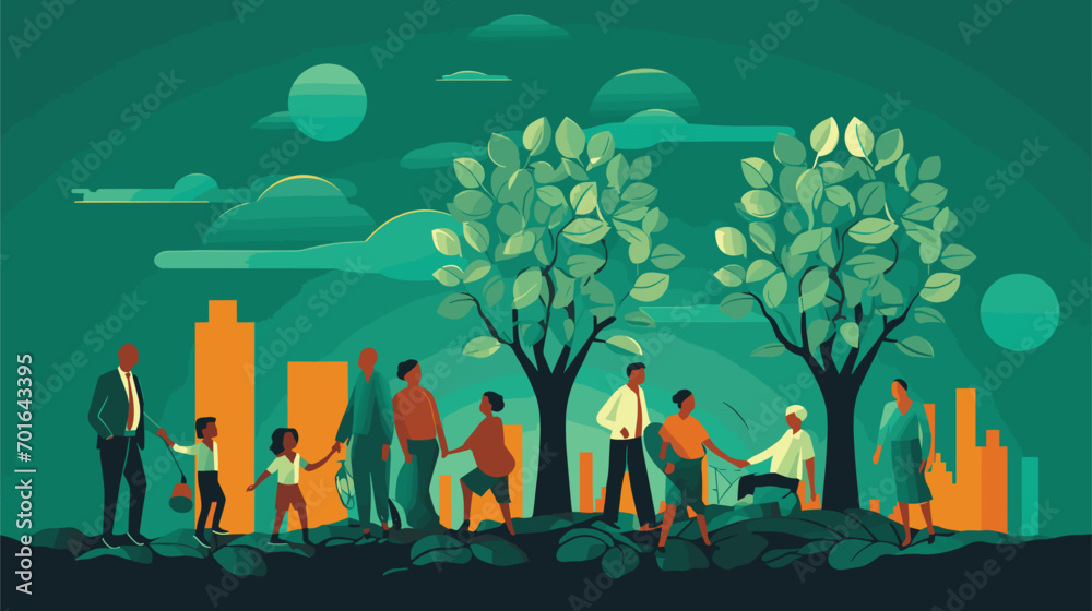 Explore the impact of generational wealth in a vector art piece ...