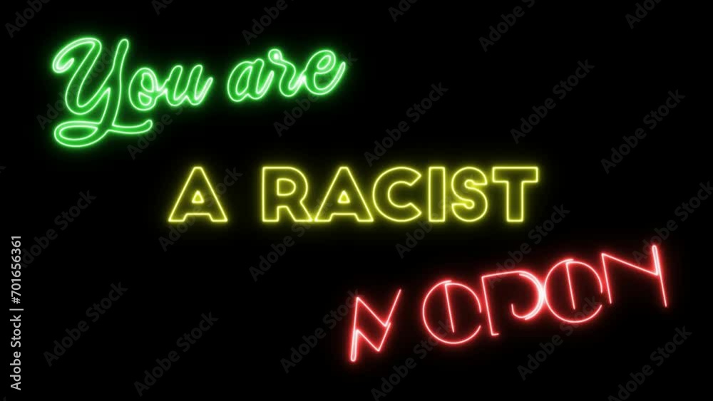 A neon sign with bold text gradually appearing, delivering a ...