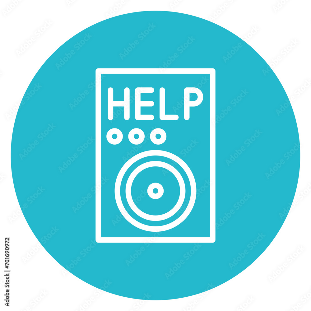 Emergency Button icon vector image. Can be used for Nursing Home. Stock ...