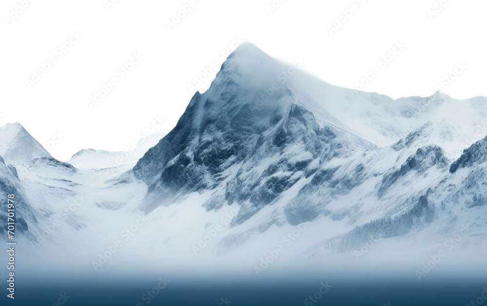 Exploring the Otherworldly Aura of Freezing Fog on Snowy Peaks Isolated ...