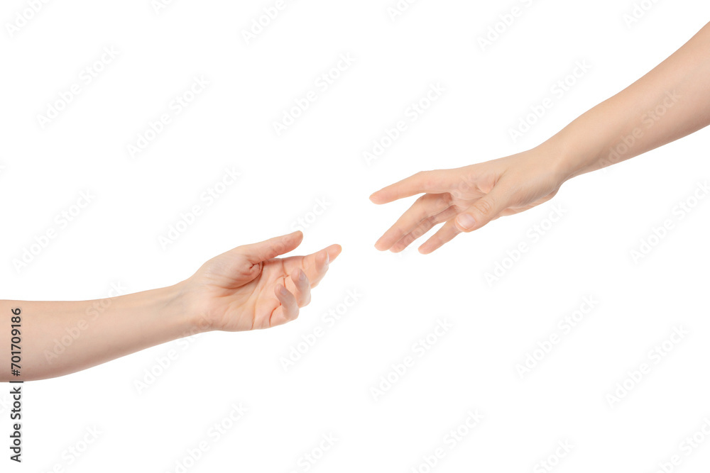 Helping hand of god isolated on transparent png background with ...