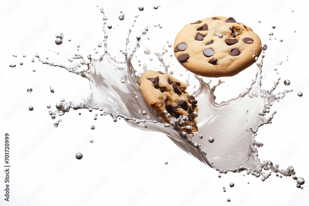 Airborne Chocolate Chip Cookies and Milk Splash Chocolate chip cookies ...