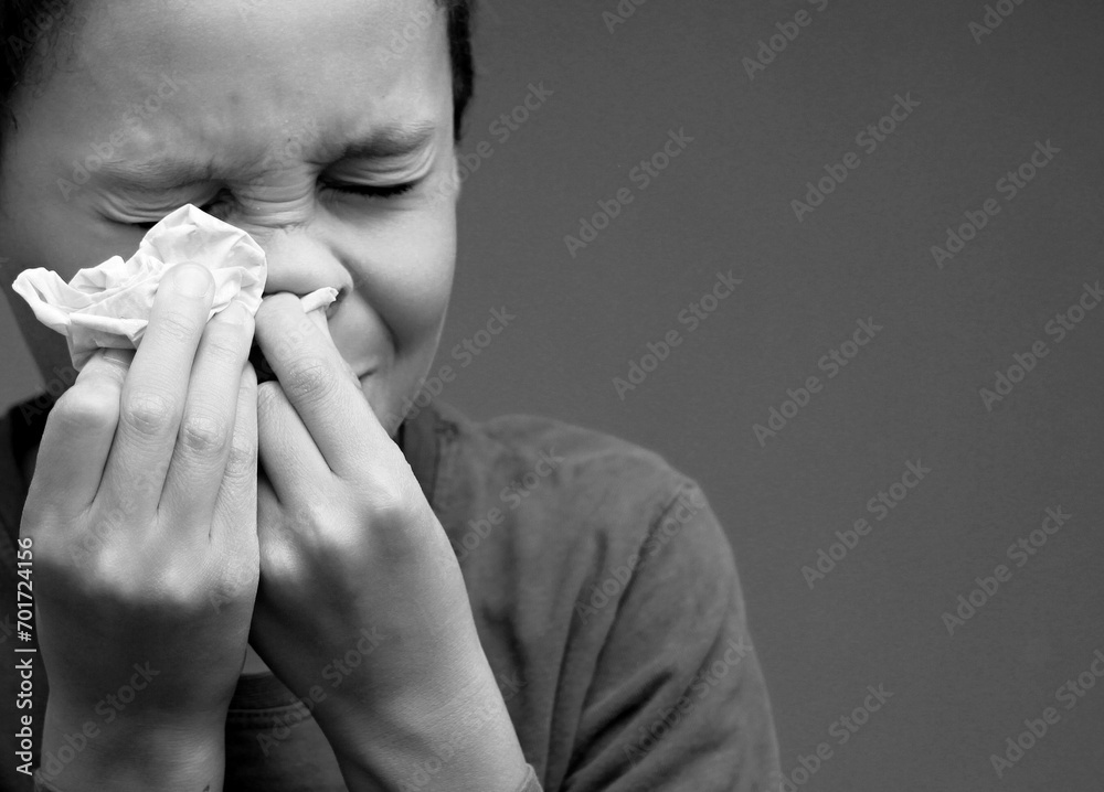 Asthmatic Breathing Problems Catching The Flu Child Blowing Nose After asthmatic-breathing-problems-catching-the-flu-child-blowing-nose-after